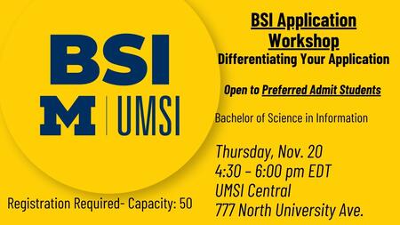 BSI Application Workshop for Fall 2026 #2 | umsi